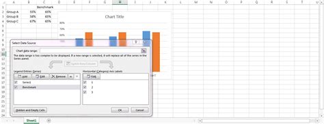 adding a benchmark line to a graph