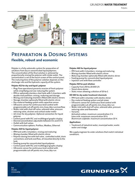 Documentatie Grundfos 2 15 19 Sistem Preparare Polielectrolit Polydos