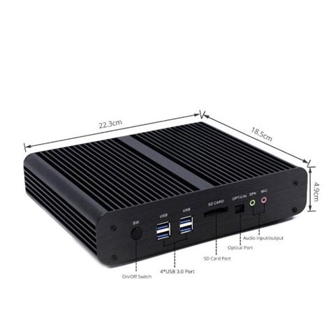 Mini Desktop Computer Fanless Mini Pc Industrial Control Computer For