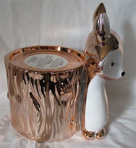 Bath And Body Works Large Candle Holder 3 Wick 145 Oz Gold And White