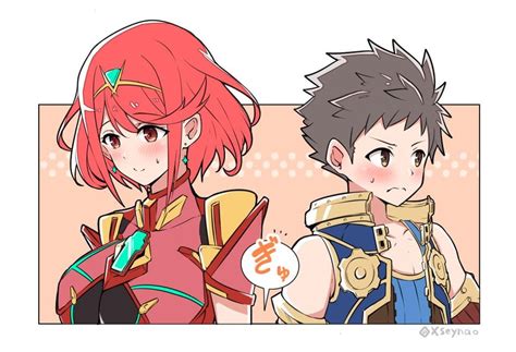 pyra and rex (xenoblade chronicles and 1 more) drawn by mochimochi_(xseynao) | Danbooru