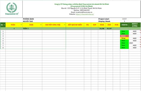 9 Mẫu bảng kế hoạch công việc cá nhân tuần tháng trên Excel