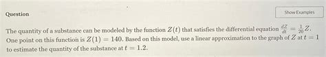solved questionthe quantity of a substance can be modeled by