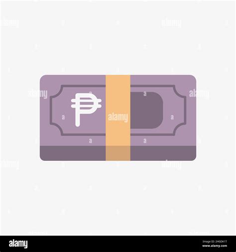 Php Icon Philippine Currency Symbol On A Banknote Stock Vector Image