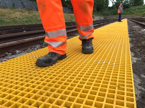 38mm Grp Grating Panels Industrial Non Slip Flooring