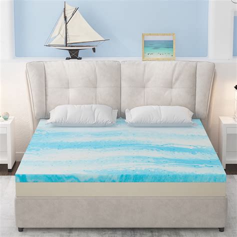 Queen Size Gel Infused Cooling Memory Foam Mattress Topper 4 Inch