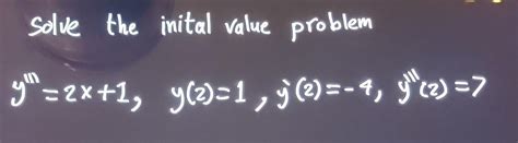 solved solve the inital value problem