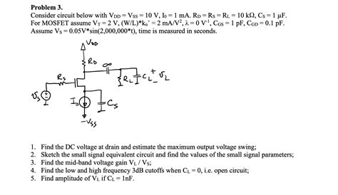 Solved Problem Consider Circuit Below With VDD Vss Chegg