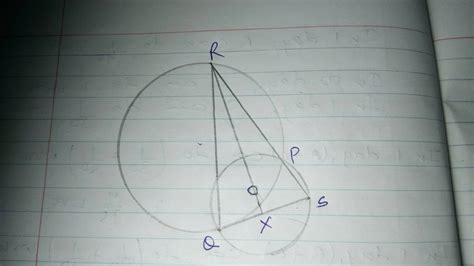 In The Figure Two Circles Intersect At P And Q Mathematics