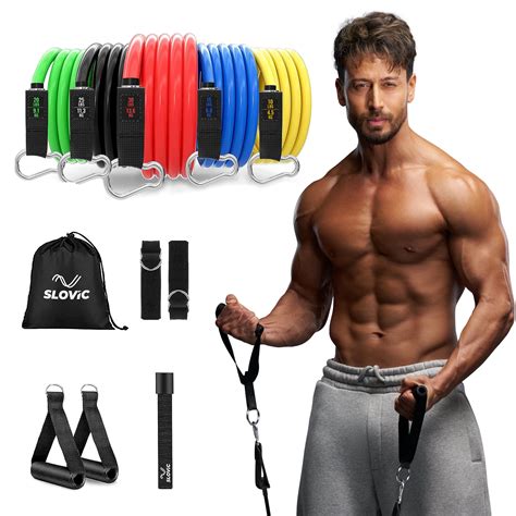 Buy Slovic 545kg Resistance Tube Set 5 Pack Online Gym And Home