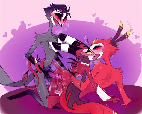 Rule 34 Blitzo Helluva Boss Blush Helluva Boss Kissing Making Out Male Male Focus Male Only