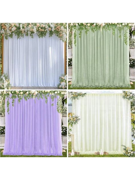 파티용 배경 커튼 주름 방지 배경용 쉬폰 천 생일 파티 사진 촬영 커튼 웨딩 장식 웨딩 파티 방 벽 장식용 Trong