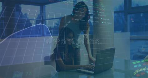 Female Analyst Typing And Colleague Pointing At Data Chart Responding