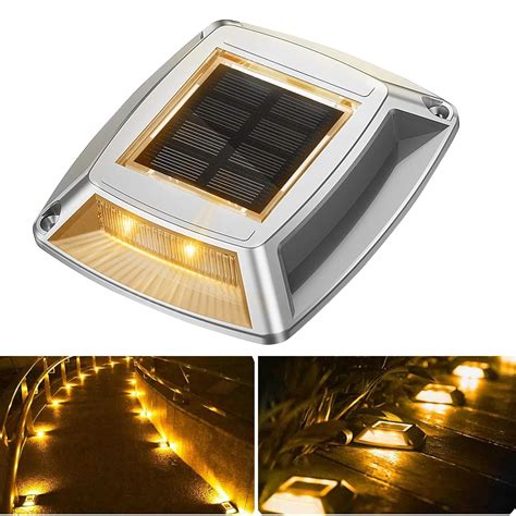1 Pack Solar Driveway Lights Outdoor Ip68 Waterproof Solar Powered