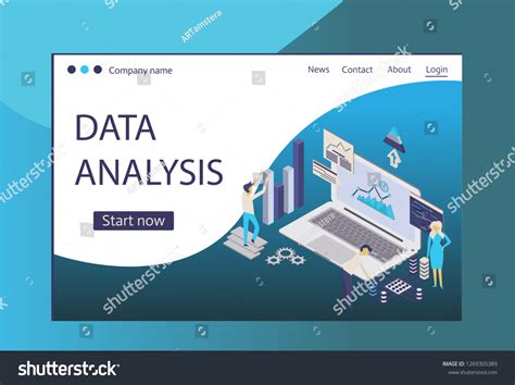 Digital Analytics Big Data Analysis Data Stock Vector Royalty Free