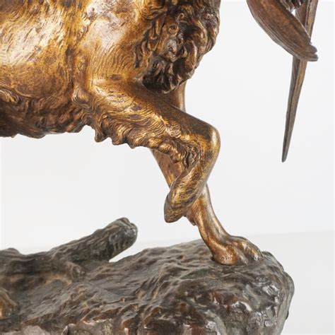 Emile Désiré Lienard 1842 Lépagneul Tenant Sa Proie Groupe En