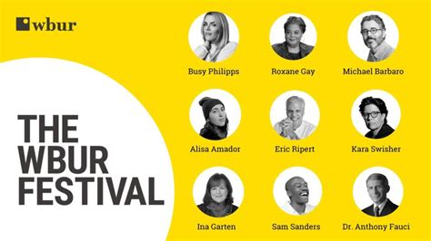The Wbur Festival Lineup Features Ira Glass Dr Anthony Fauci Roxane