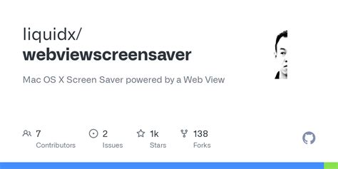 github liquidx webviewscreensaver mac os x screen saver powered by a
