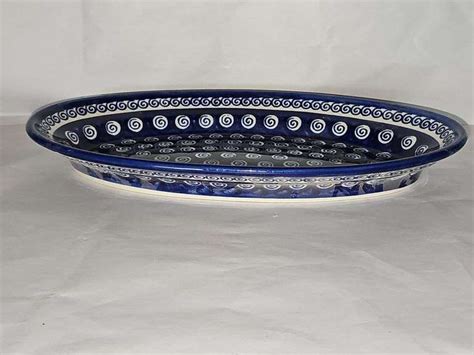 Peacock Eyes Or Swirl Oval Dish Baker Auctions And Real Estate Llc