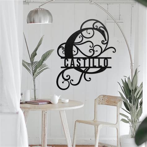 Custom Metal Initial Monogram Unique Wall Art Decor Story In Steel