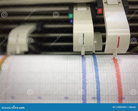 Pen Recorder Chart Stock Image Image Of Monitoring 110202581
