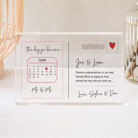 Personalised Wedding The Day You Became Date Acrylic Block Ts
