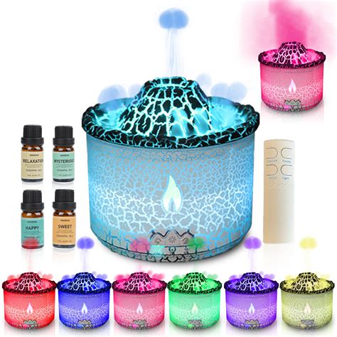 Bohofam Essential Oil Diffuser 360mlvolcano And Flame Diffuser