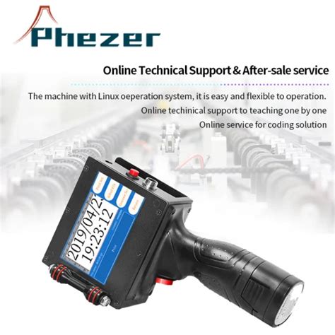 Portable Handheld Label Print Machine Mini Inkjet Printer Touch Screen