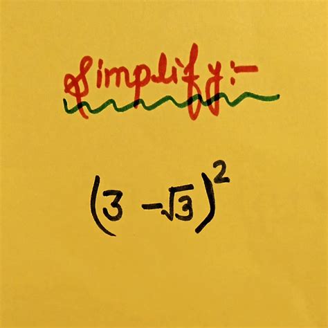 Mathematics Simplify The Expression Facebook