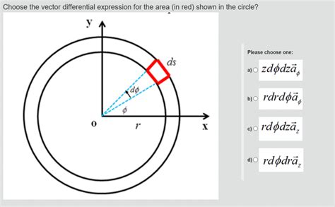 solved choose the vector differential length for the tiny