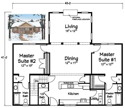 Attractive Single Story House Plans With 2 Master Suites 2023 House