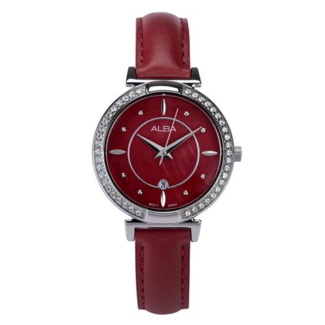 Alba Red Mop Dial Ladies Watch Ah7bg1x1 Sai Creations Watches