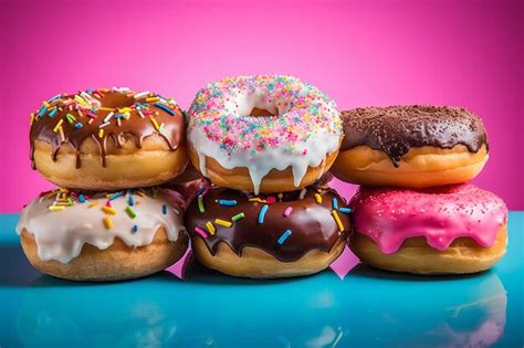 Premium Photo Donuts With A Bite Taken Out Emphasizing Their