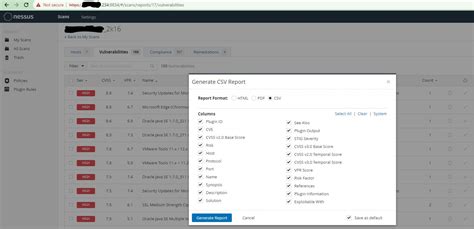 Nessus Defining Additional Reportoptions Fields In Exportscan