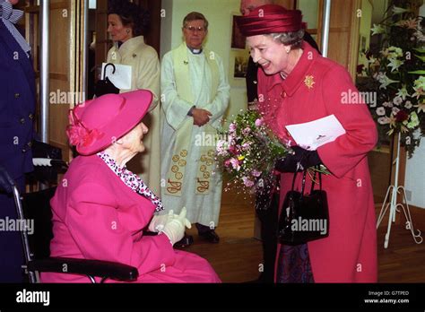 The Queen Talks With Mrs Florence Marshall Who Celebrates Her 100th Birthday Today After