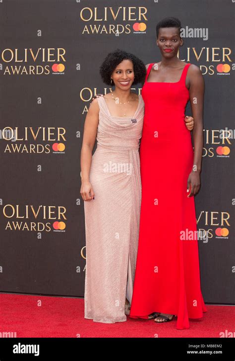 Sheila Atim Right Arriving For The Olivier Awards At The Royal Albert