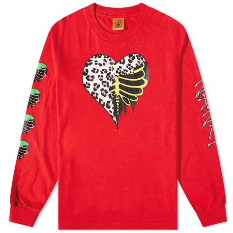 Nancy Mens Long Sleeve Emo T Shirt In Red Nancy