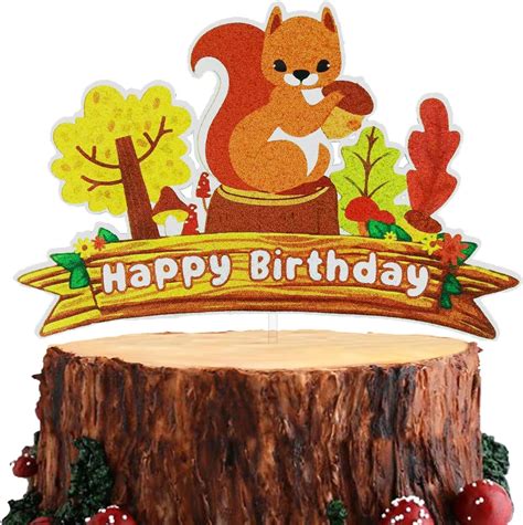 Cute Squirrel Cake Topper Squirrel Birthday Cake Décor