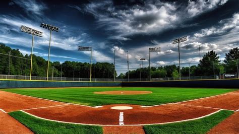 Softbol Una Ilustración Elaborada Y Foto De Softbol De Ultra Alta Resolución Con Un Campo De