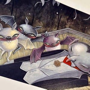 Vampire And Bats Limited Edition Reproduction Etsy