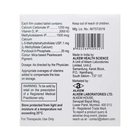 Gemcal Xt Tab 15s Pharmville