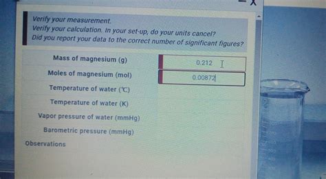 solved verify your measurement verify your calculation in