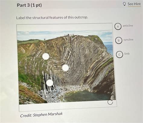 Solved Label The Structural Features Of This Outcrop
