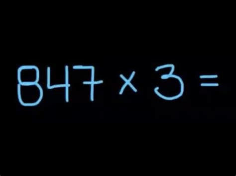 Multi Digit Multiplication Area Model Worked Example 847 X 3
