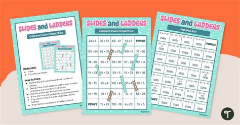 Odd And Even Properties Slides And Ladders Teach Starter