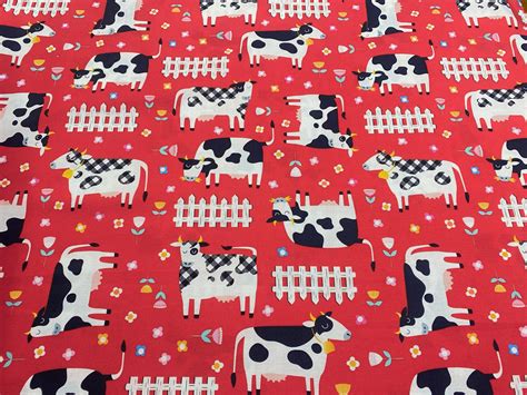 Ani08cc Barnyard Rules Barnyard Moo Crew Red Just Sew Penrith