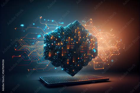 Big Data Concept Digital Neural Networkbusiness Woman Hand Touching Introduction Of Artificial