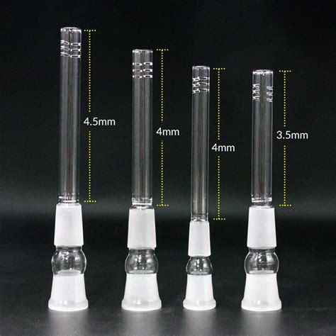2021 Hookahs Glass Downstem Adapter Male Female 14mm 18mm Joint Down