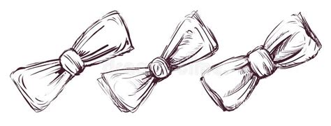 Una Corbata De Arco Para El Novio Un Conjunto De Ilustraciones Empatar En Un Fondo Blanco