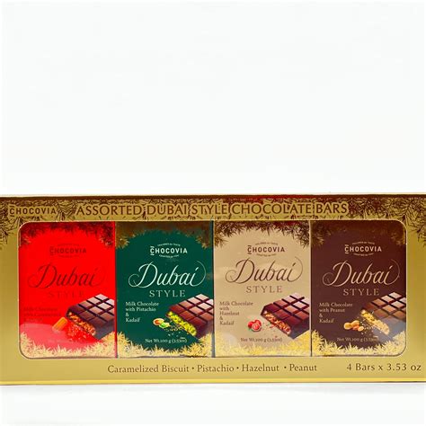 Chocovia Assorted Dubai Style Chocolate Bars 14 12 Oz Weee
